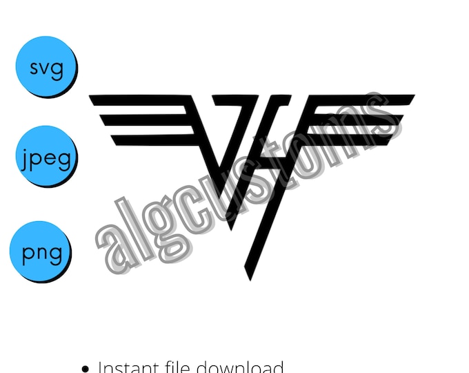 Van Halen Text Stencil Svg Png Jpg Cricut Logo - Etsy