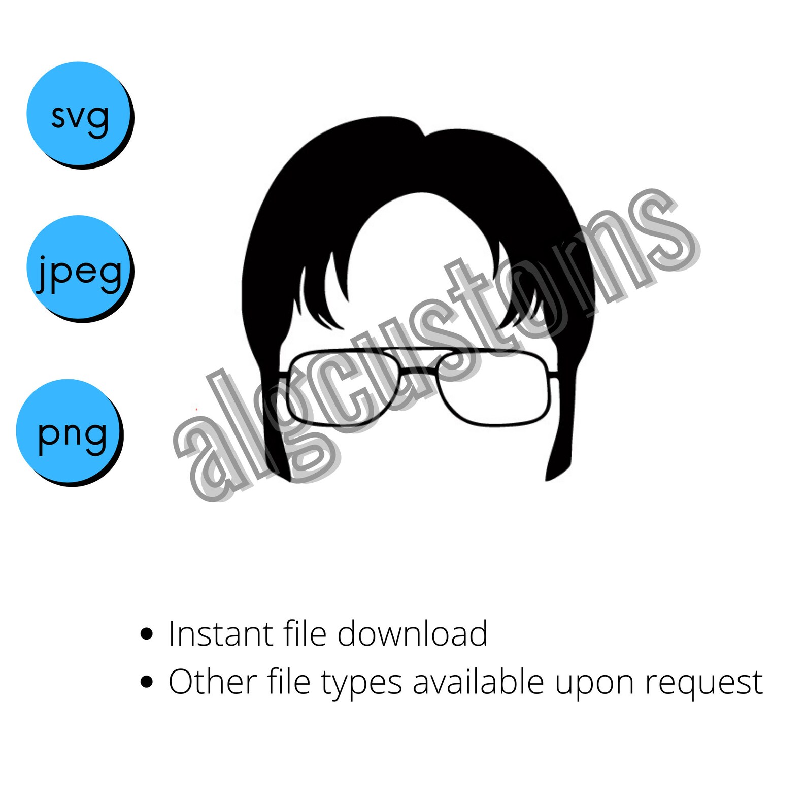 Dwight Schrute Cricut Stencil Svg Jpg Png Silhouette the Office - Etsy ...