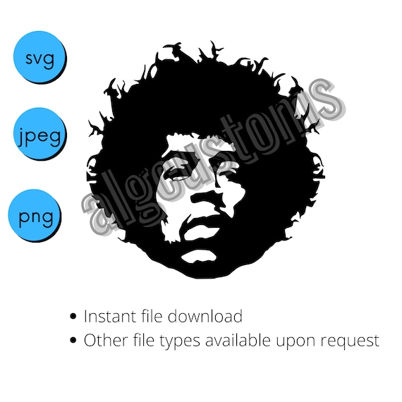 Jimi Hendrix Stencil Cricut Svg Jpg Png - Etsy
