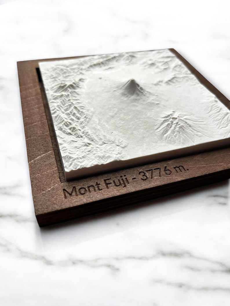 Custom Relief Map - Your Mountain, Valley or Region - Light-colored ...