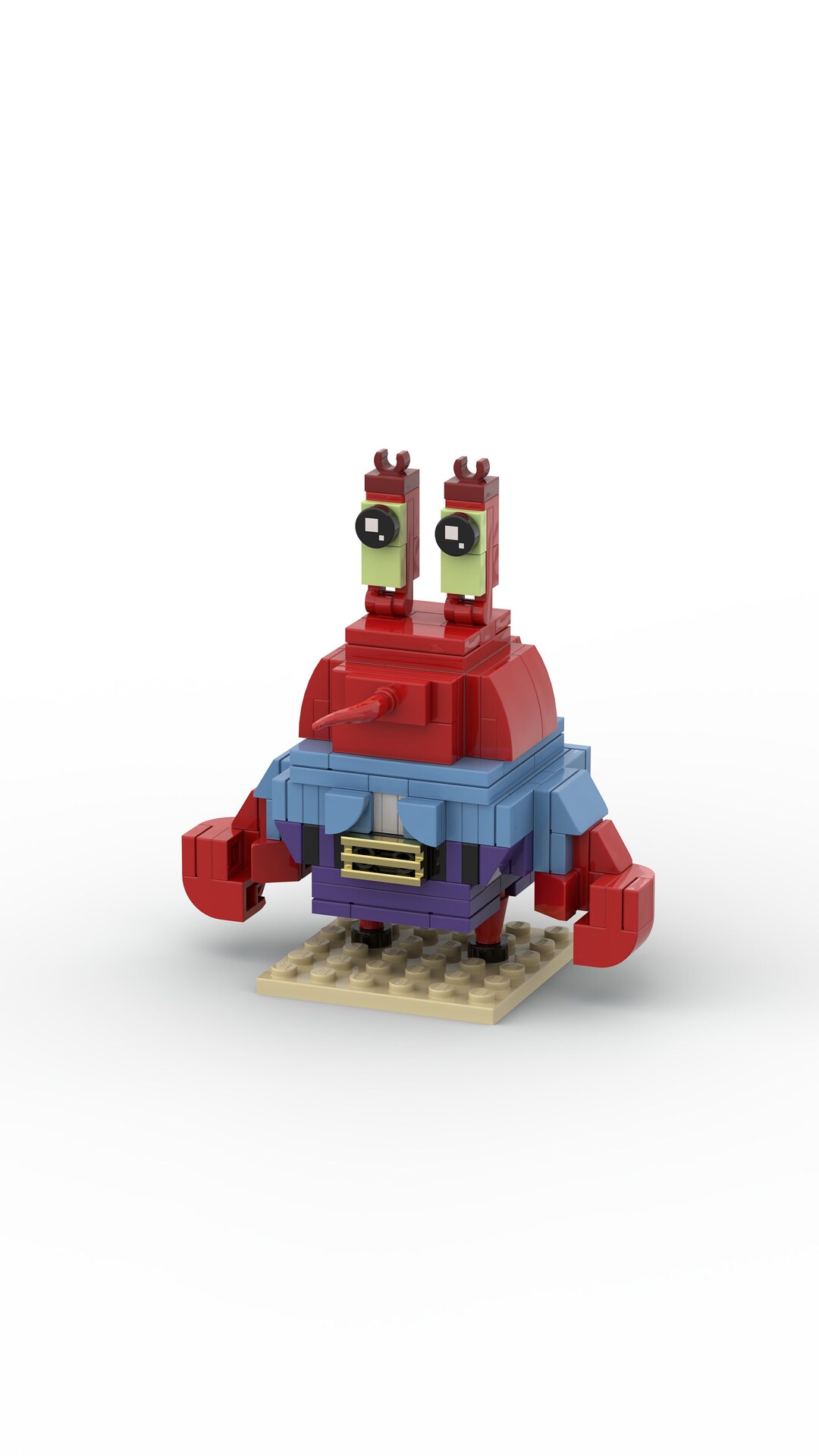 Only PDF Mr. Krabs Spongebob Squarepants Moc(no Bricks Included!) - Etsy