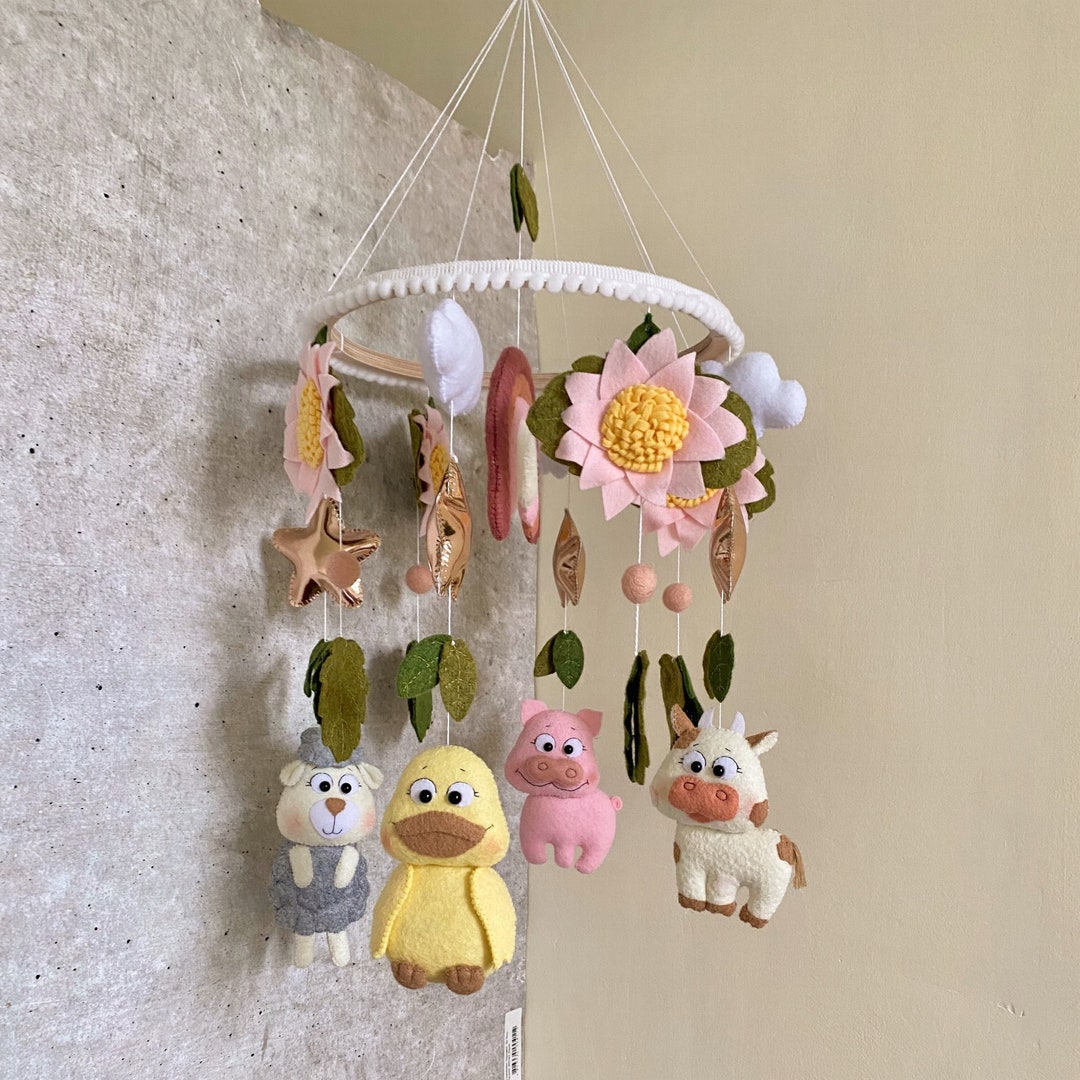 Farm Mobile, Barnyard Nursery, Baby Mobile, Crib Mobile, Farm House ...