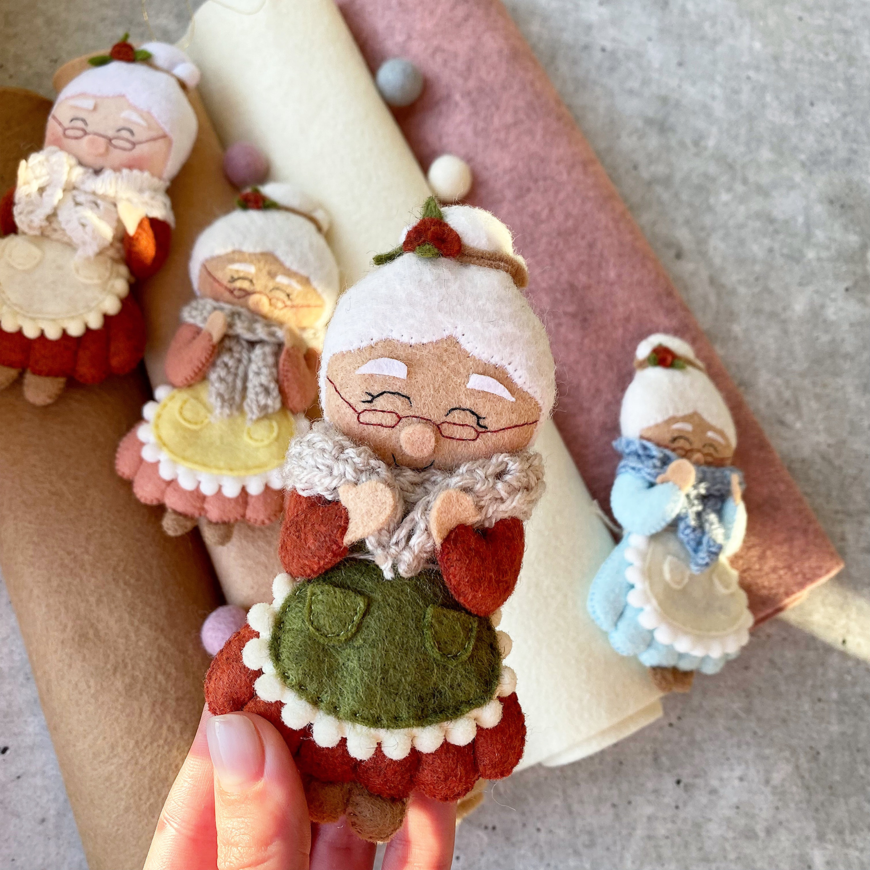 Felt Christmas Toy Santa Claus Felt Christmas Ornament Mrs - Etsy