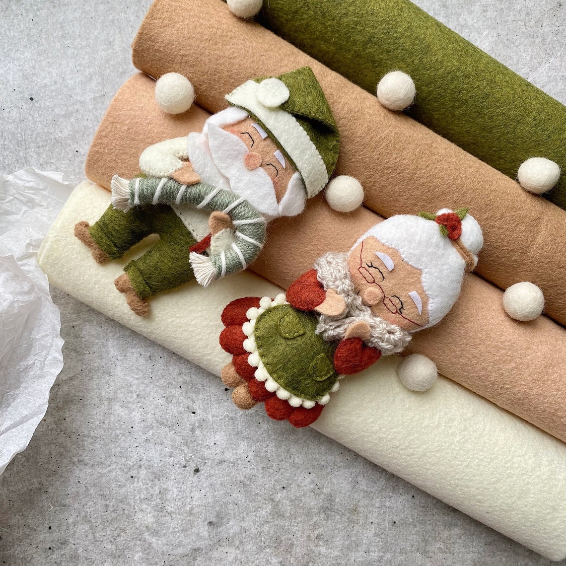 Felt Christmas Toy Santa Claus Felt Christmas Ornament | Etsy