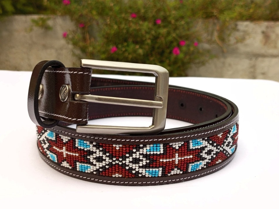 Bead Belt for Men and Women-casual Belt-cowboy Belt-native American ...