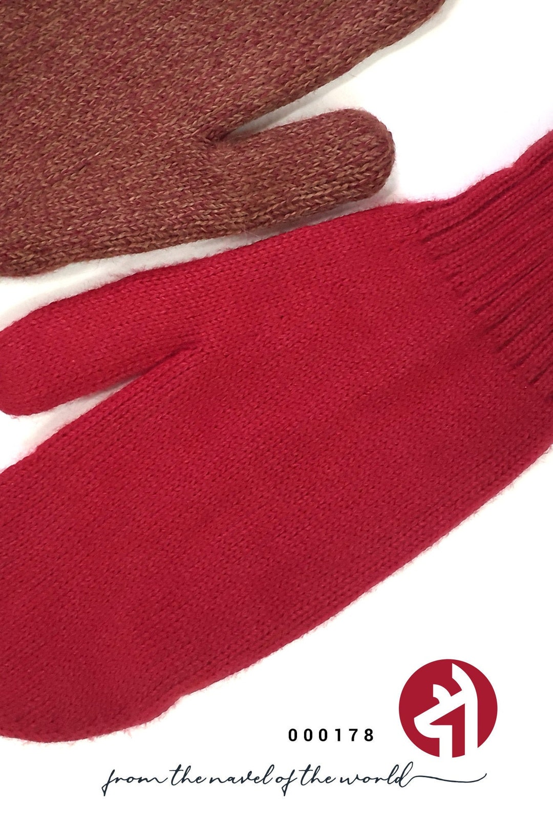 Unisex Reversible Alpaca Mittens for Winter, Handmade in Dyed Colors ...
