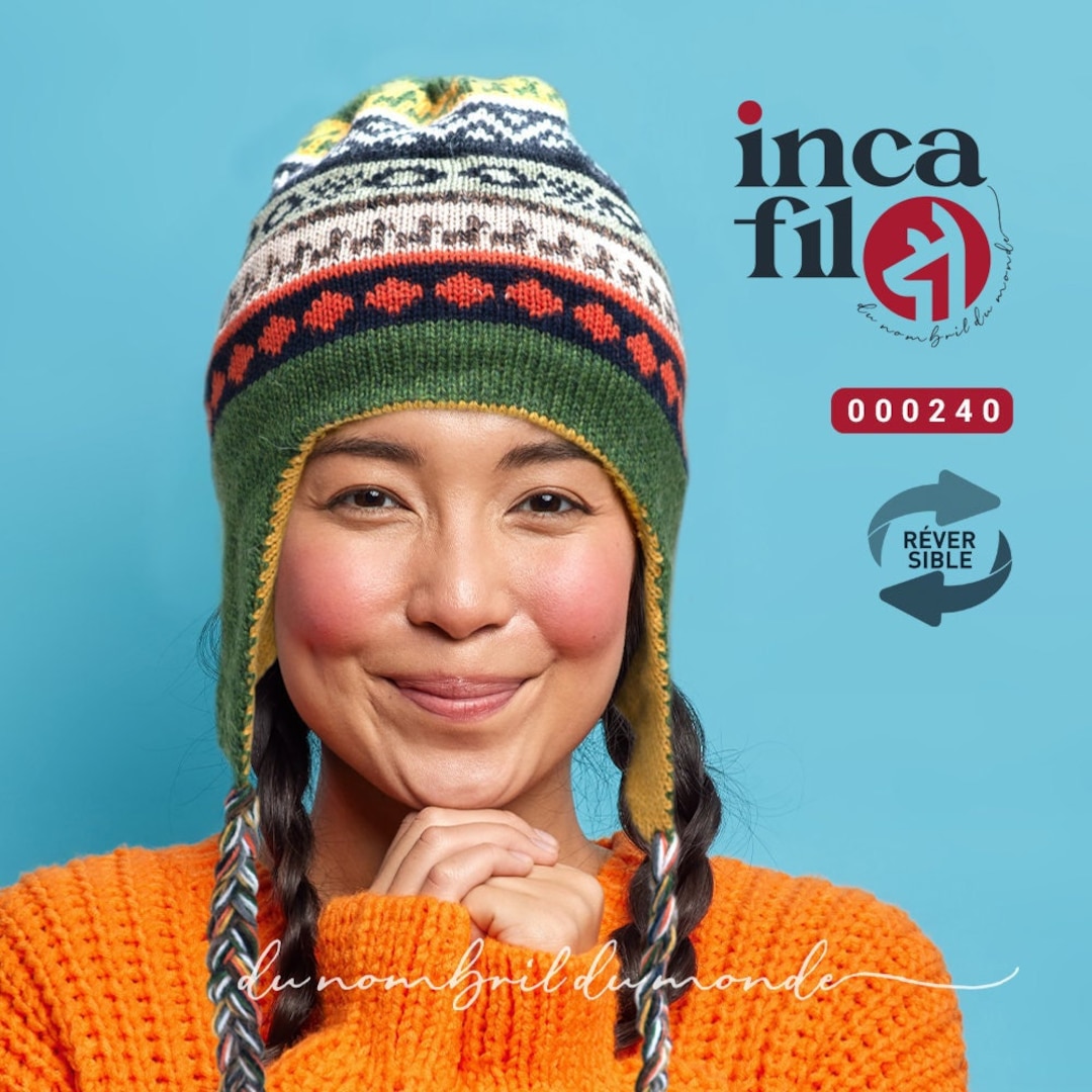 Peruvian Hat (chullo) Unisex, Reversible, 2 Designs and 2 Colors in 1 ...