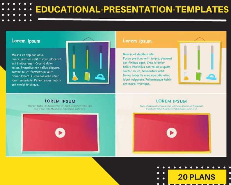 Educational Presentation Templates for Online Lessons Complete Set ...