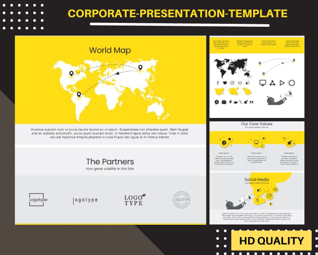 Professional Corporate Presentation Template - High Definition Quality ...