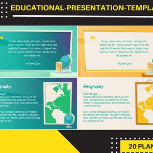 Educational Presentation Templates for Online Lessons Complete Set ...