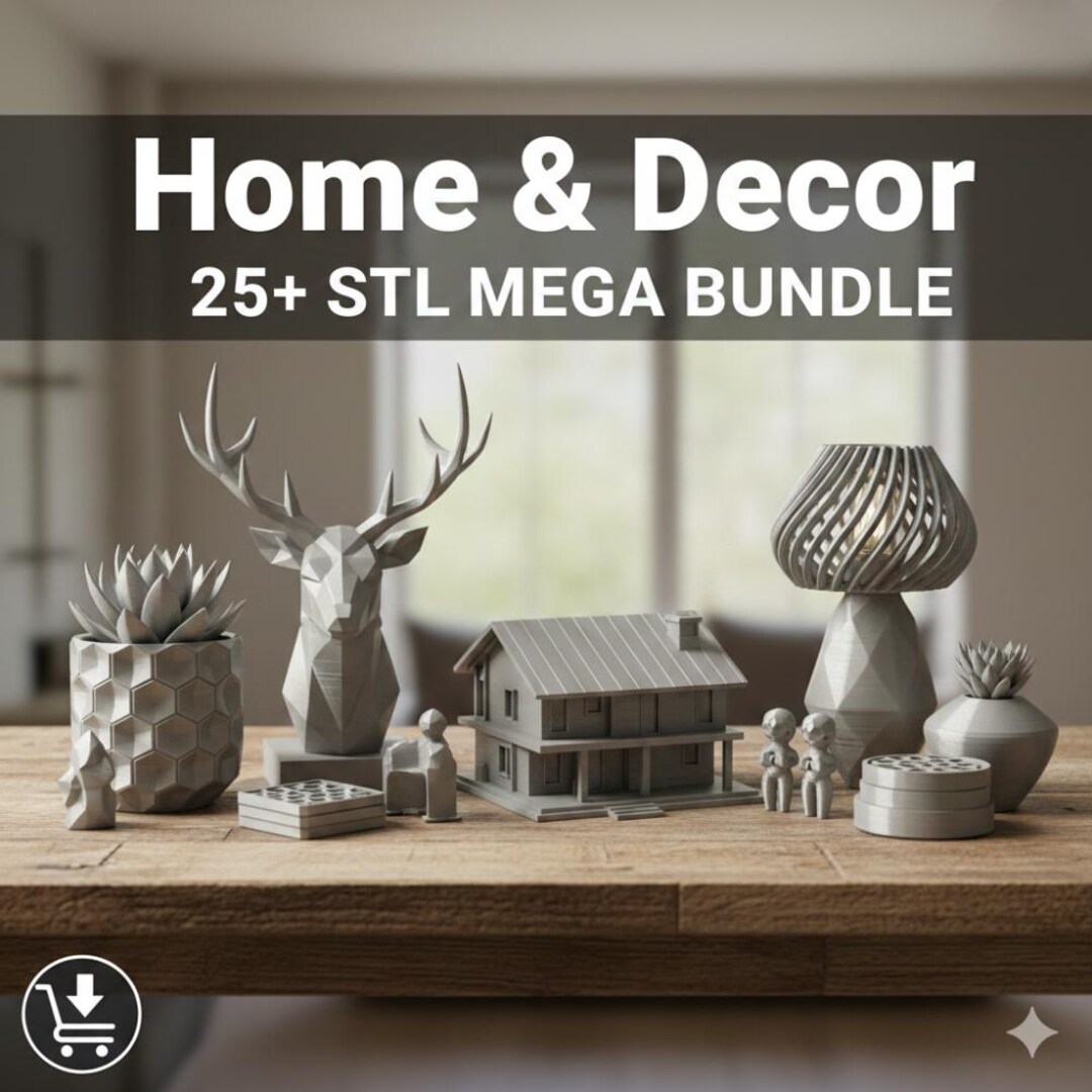 25+ Home Decor STL Mega Bundle | 3D Print Files for Interior Design ...