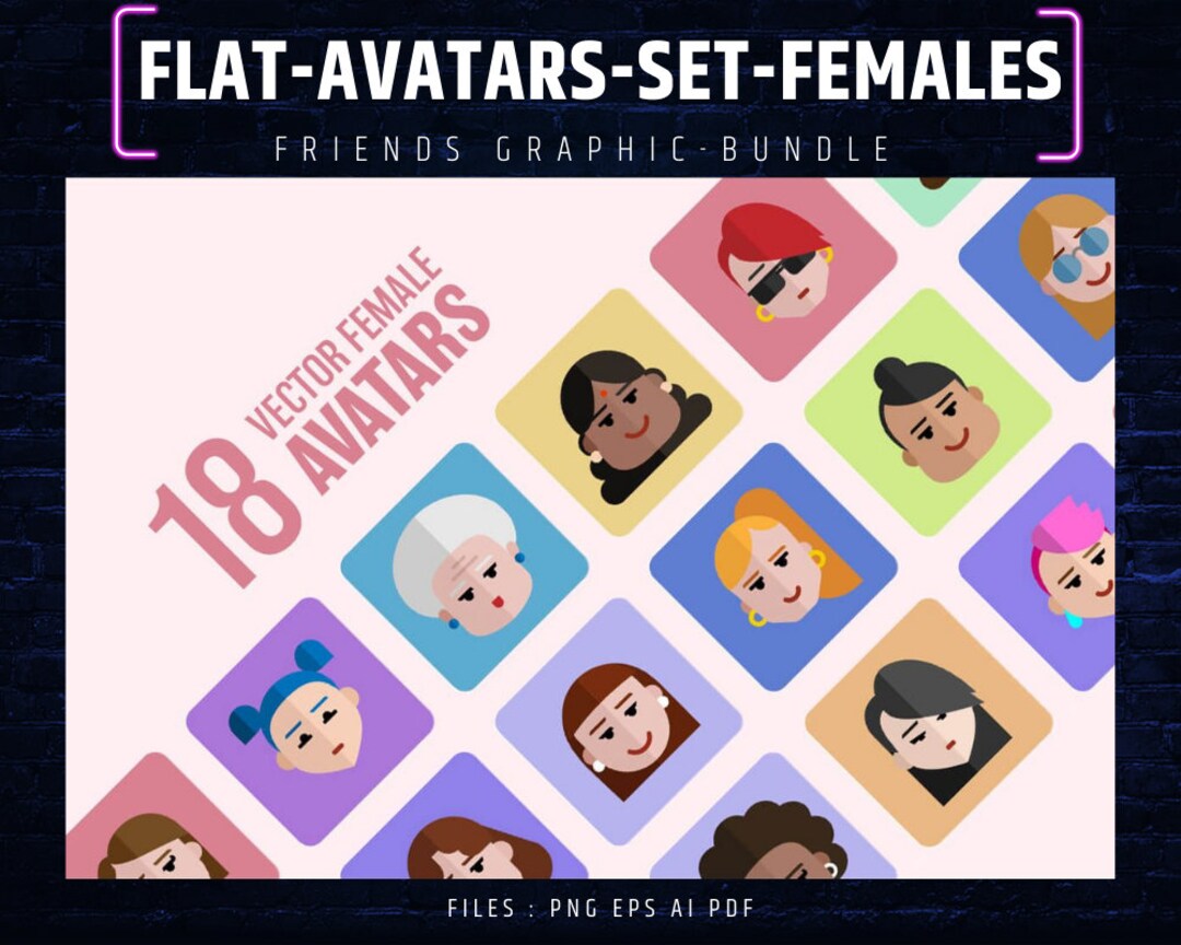 Flat Avatars Set: A Complete Collection of Female Characters for Your ...