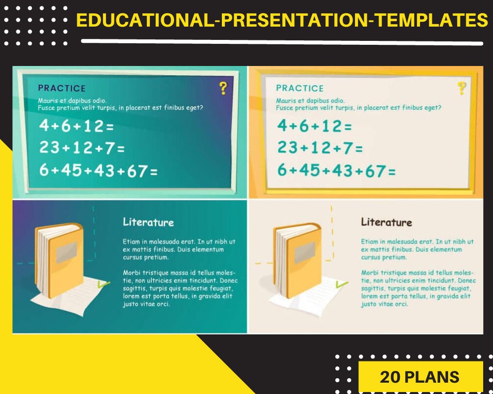 Educational Presentation Templates for Online Lessons Complete Set ...
