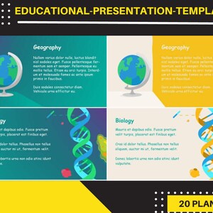 Educational Presentation Templates for Online Lessons Complete Set ...