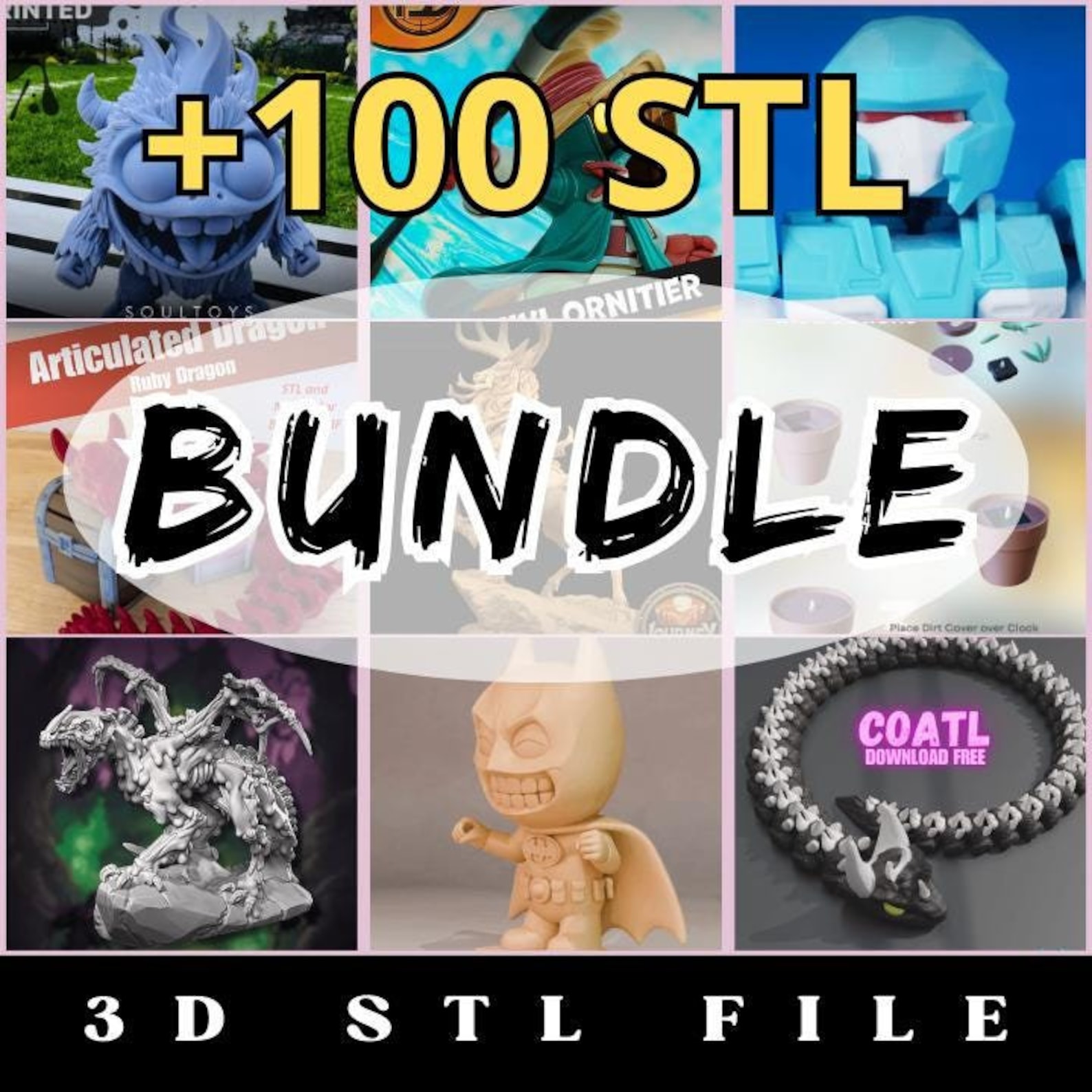 Bundle of 100+ Mixed STL Files - Ultimate 3D Printing Collection - Etsy