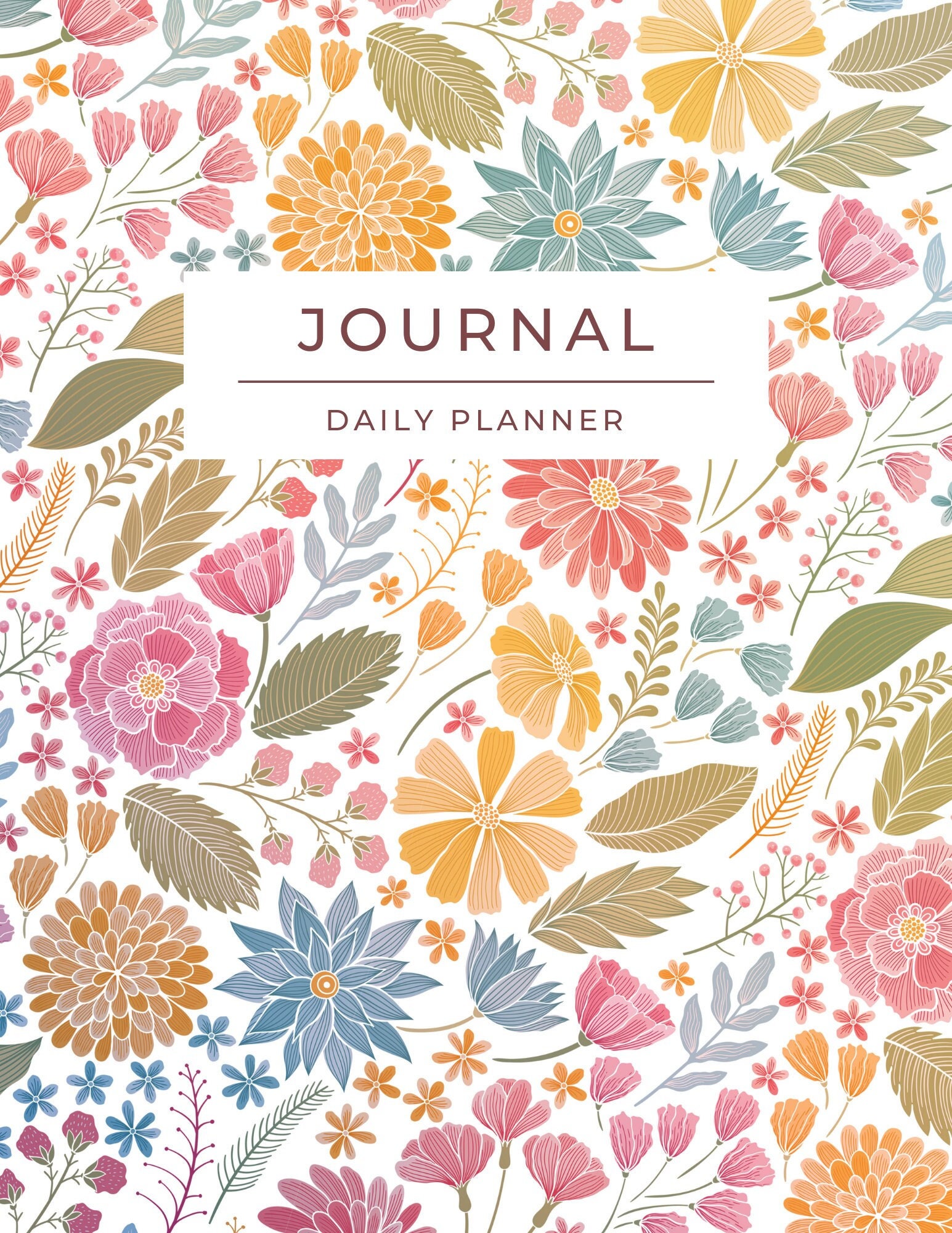 Digital Journal Floral Design Downloadable 72 Pages - Etsy