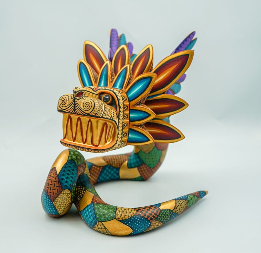 Snake Quetzalcoatl Alebrije Snake Alebrije Sculpture Wood - Etsy