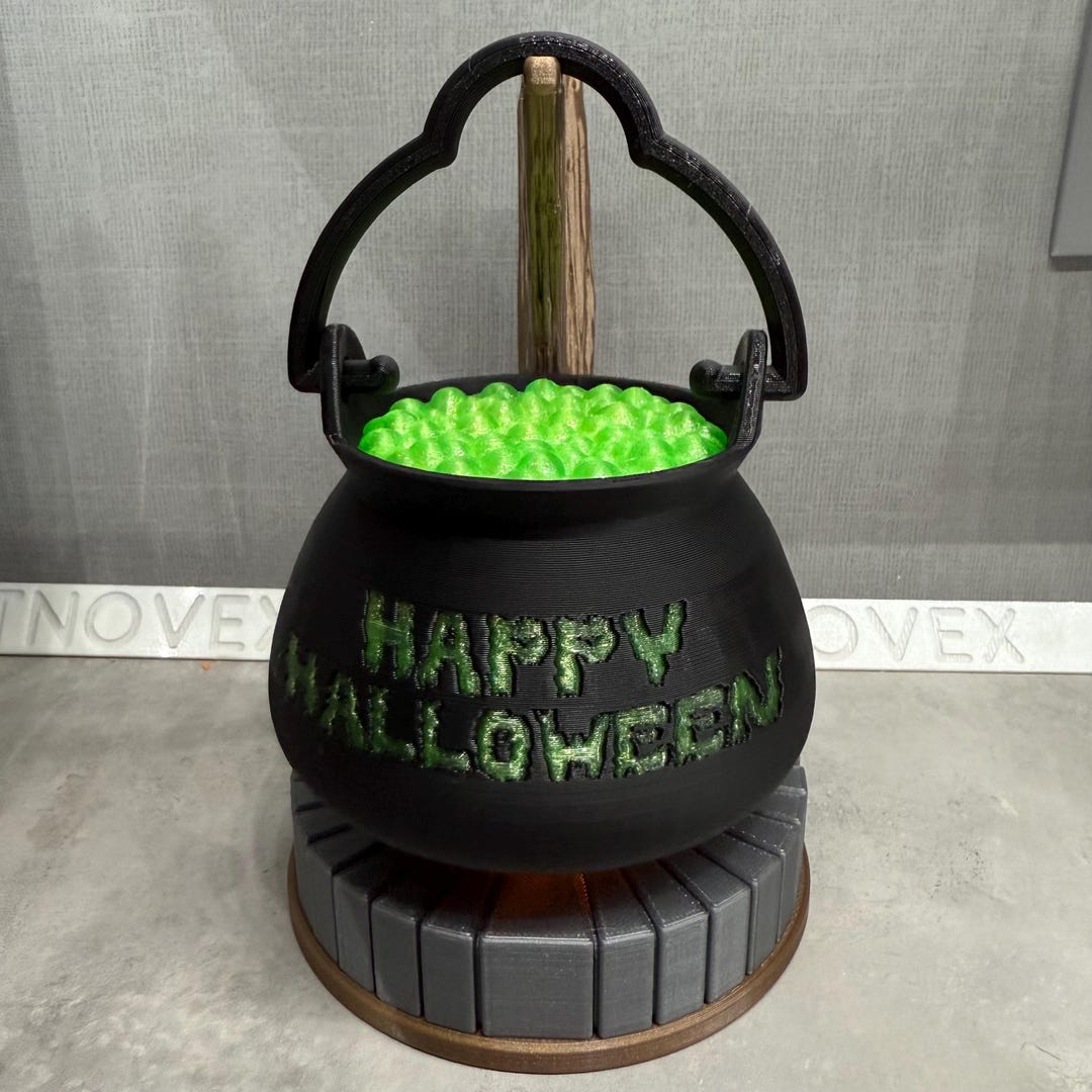 Printnovex Light up Cauldron Hanging With Base Battery Halloween - Etsy