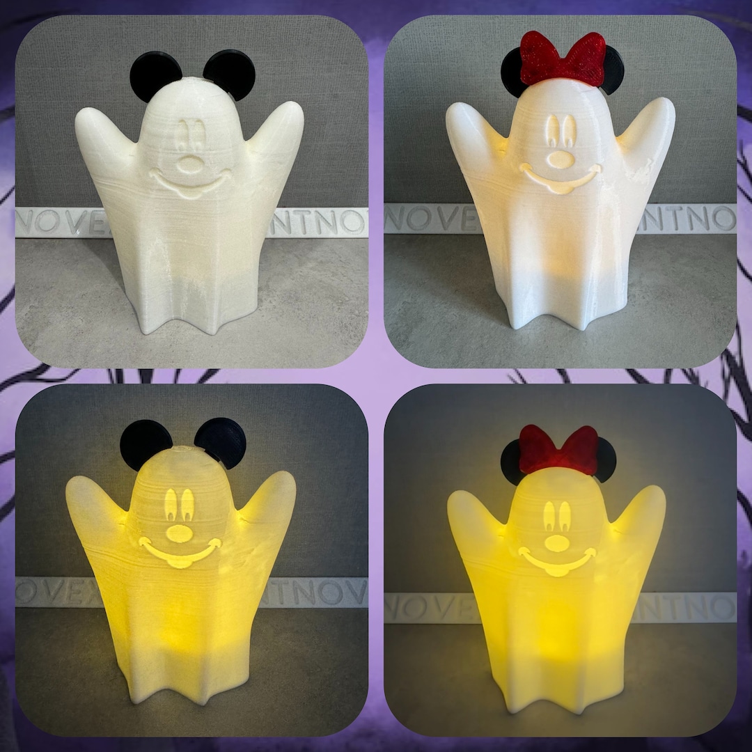 Printnovex Ghost Themed Mickey Minnie Light up Halloween Decoration - Etsy