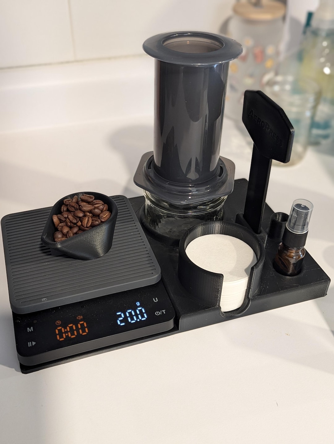 Aeropress Coffee Station Organizer - Compact Espresso Stand W ...