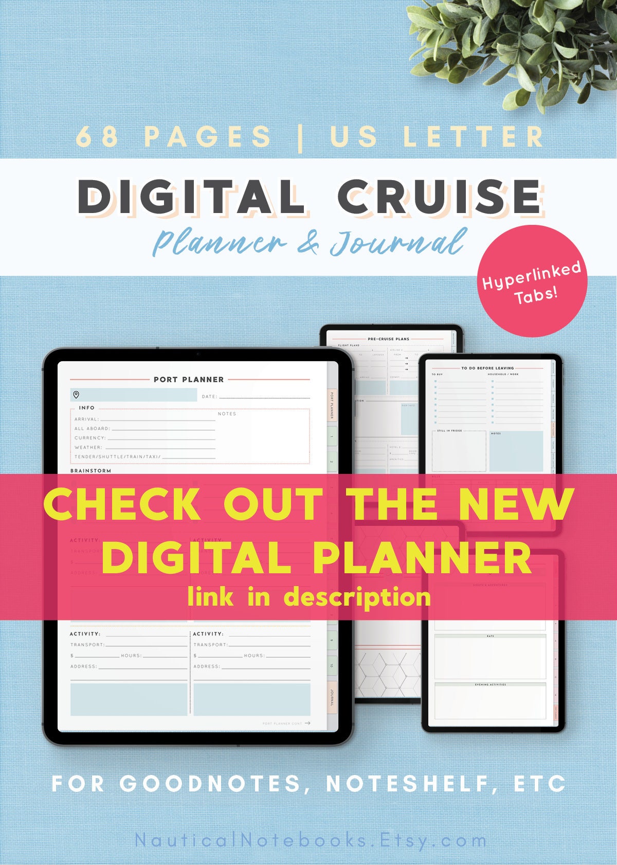 Cruise Travel Planner & Journal | Cruise Itinerary | Printable Cruise ...
