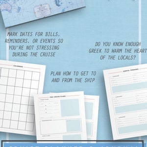 Cruise Travel Planner & Journal | Cruise Itinerary | Printable Cruise ...