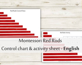 Montessori Red Rods Printable - Etsy