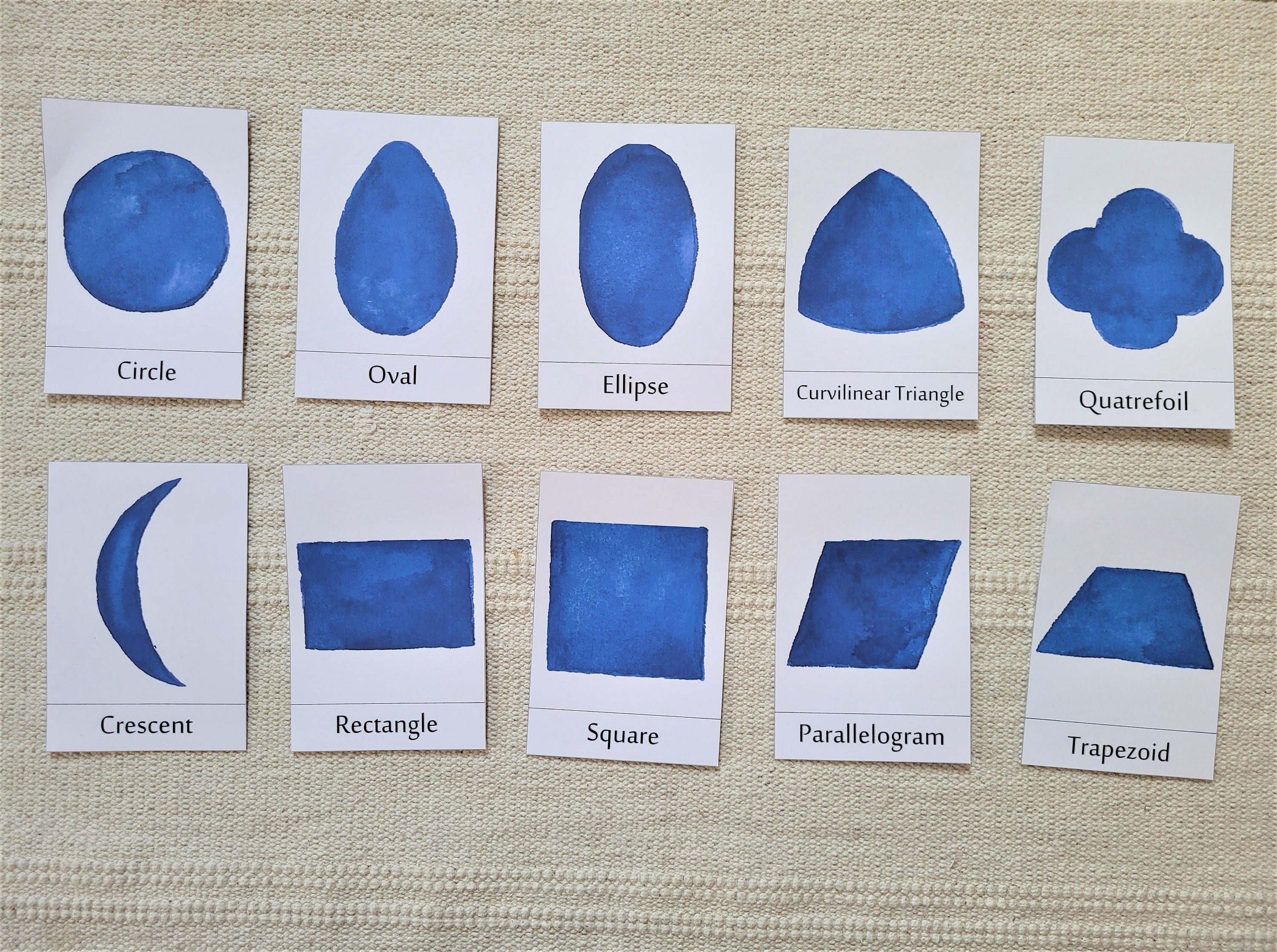 Montessori 3-part Geometric Shapes & Shapes Poster | Etsy