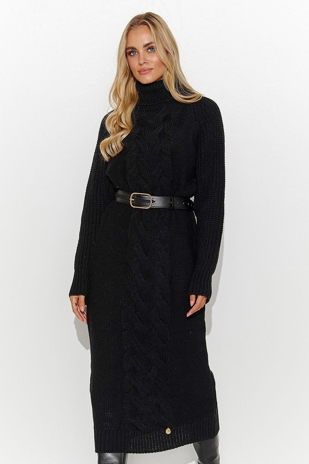 TURTLENECK Dress Winter Maxi Dress Black Sweater Dress High - Etsy