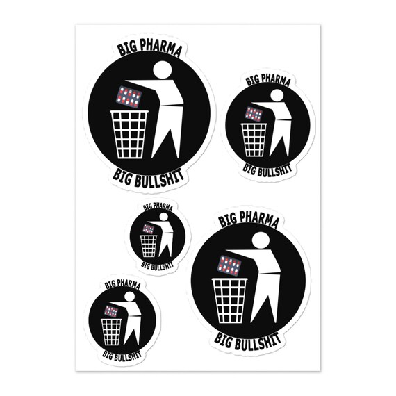 Big Pharma Big BS Sticker Sheet Big Pharma Pfizer Prozac - Etsy