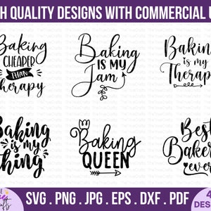 Baker Svg Mega Bundle Baking Lover Svg Bundle, Cookie Baker, Funny ...