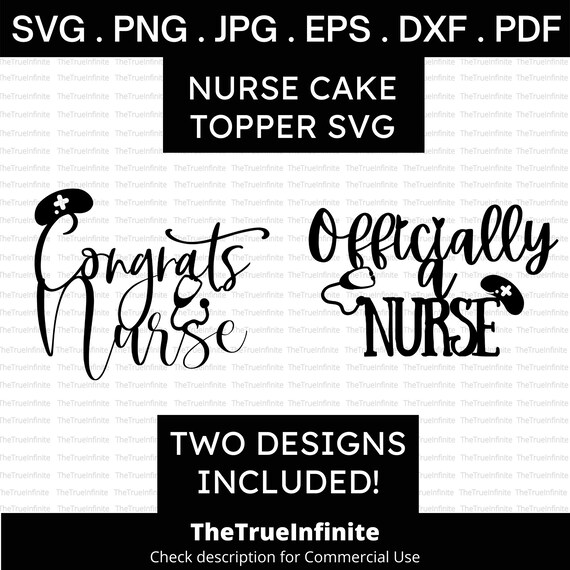 Nurse Graduation Cake Topper Svg-congrats Nurse Svg | Etsy