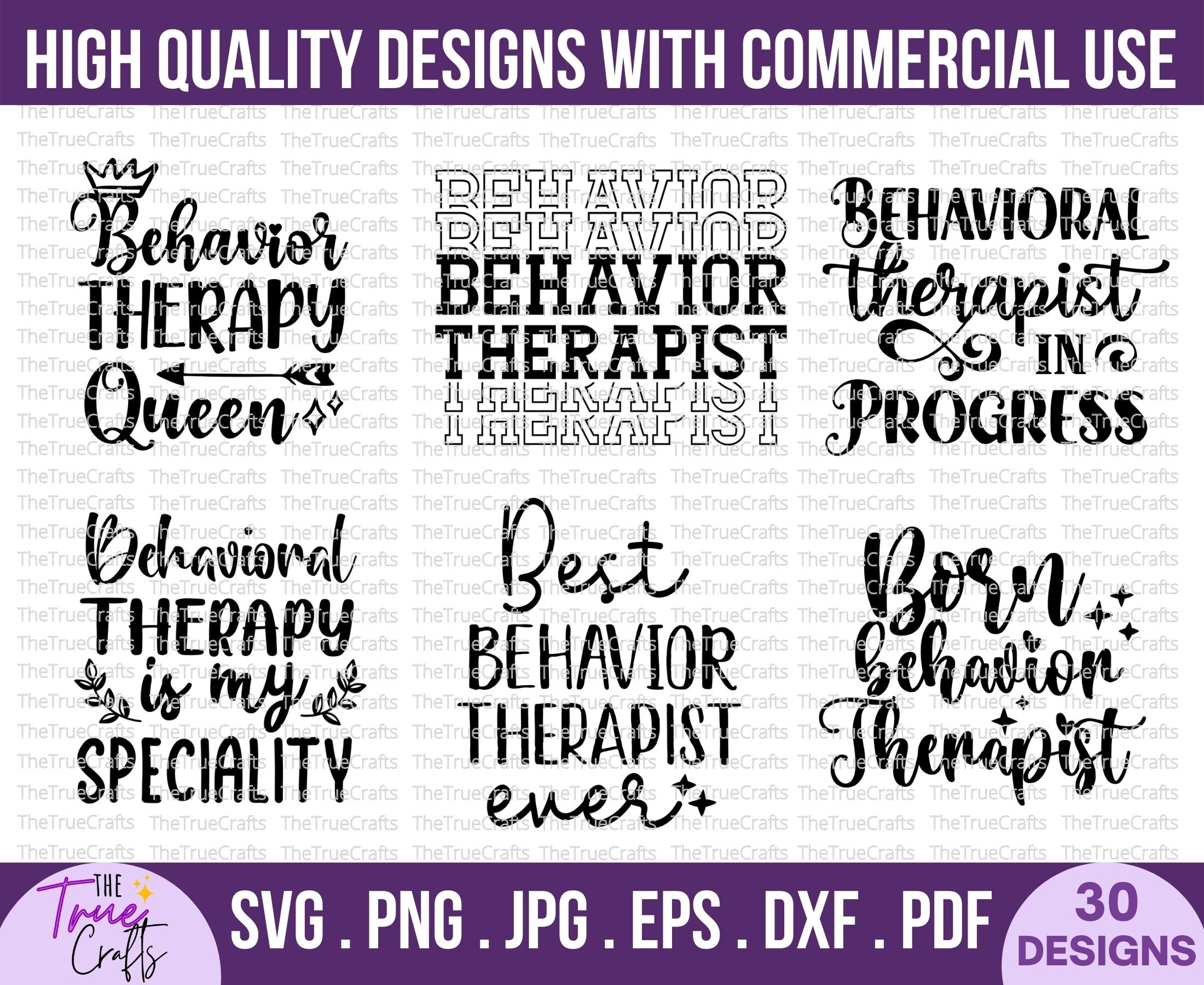 Behavior Therapist Svg Bundle Funny Cognitive Behavioral - Etsy