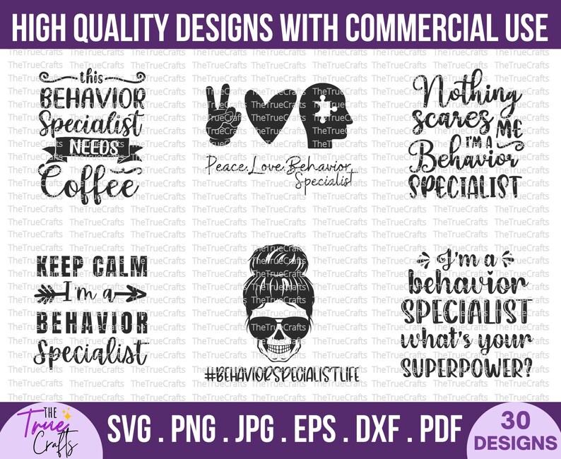 Behavior Specialist Svg Bundle funny Cognitive Behavioral - Etsy