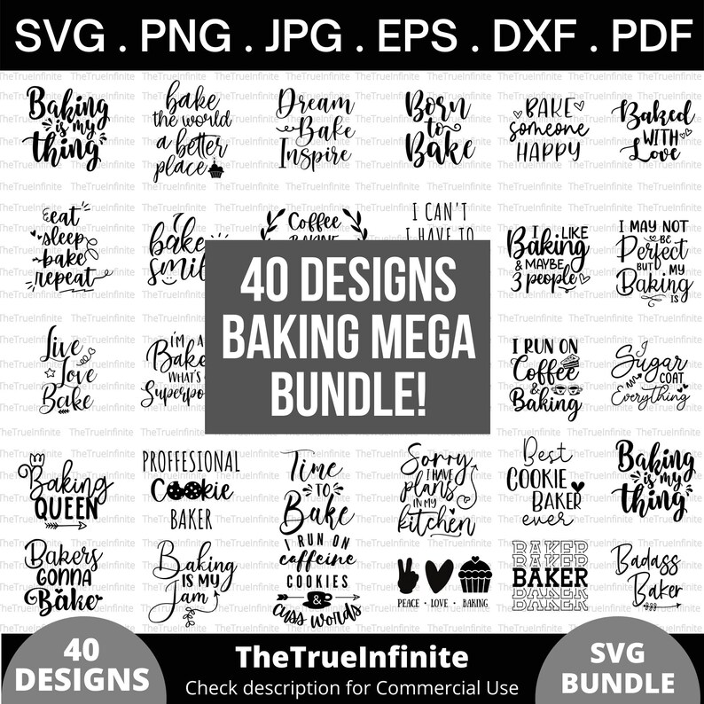 Baker Svg Mega Bundle Baking Lover Svg Bundle Cookie Baker - Etsy