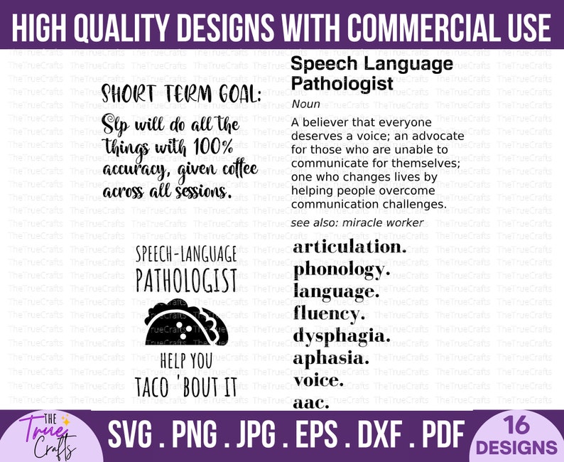 SLP Speech Language Pathology Svg Bundle - Slp Bundle, SLP Pathologist ...