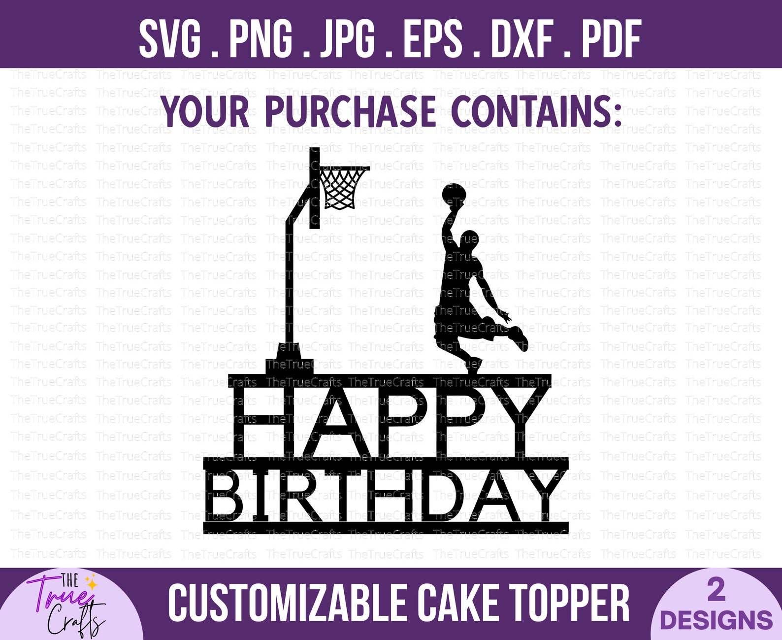 Basketball Themed Birthday Cake Topper Svg DIY Personalize - Etsy