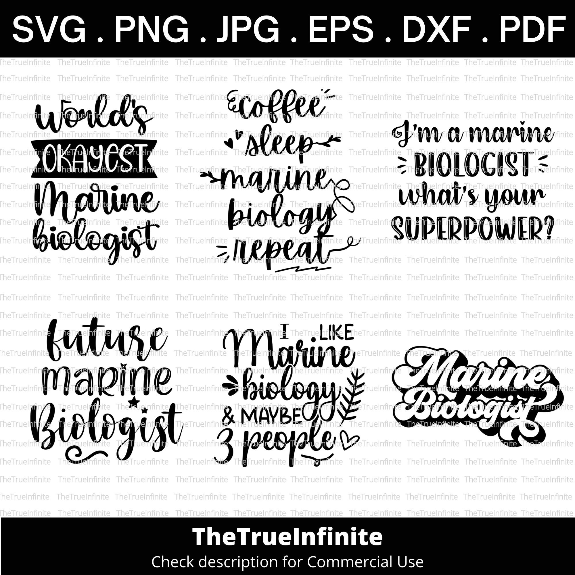 Marine Biologist Svg Bundle Funny Marine Biology Svg - Etsy Canada