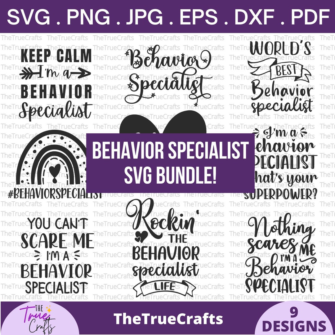 Behavior Specialist Svg Bundle funny Cognitive Behavioral - Etsy