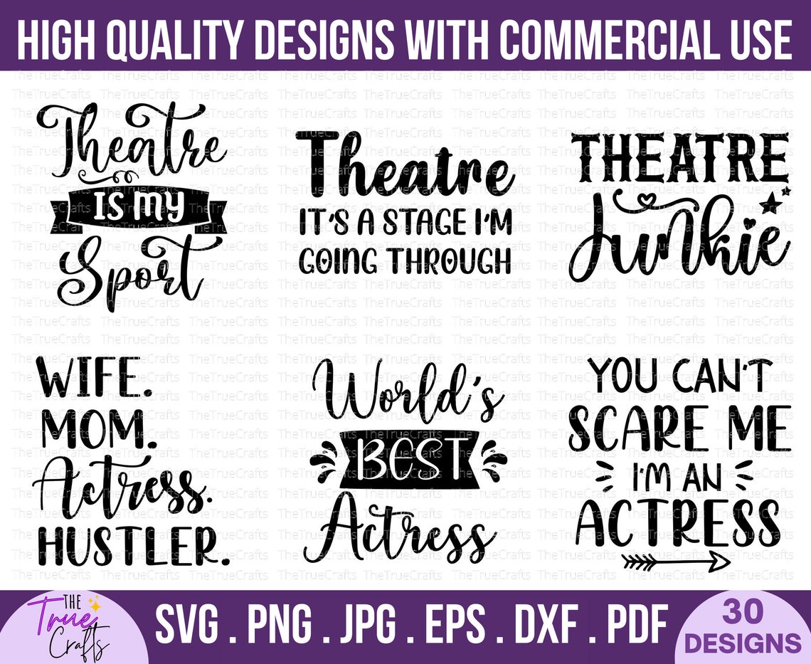 Drama Theater Svg Bundle Theatre Svg Broadway Actor - Etsy