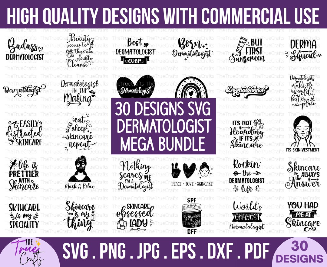 Dermatologist SVG Bundle - Funny Skincare Beauty Svg, Derma Mom, Gift ...