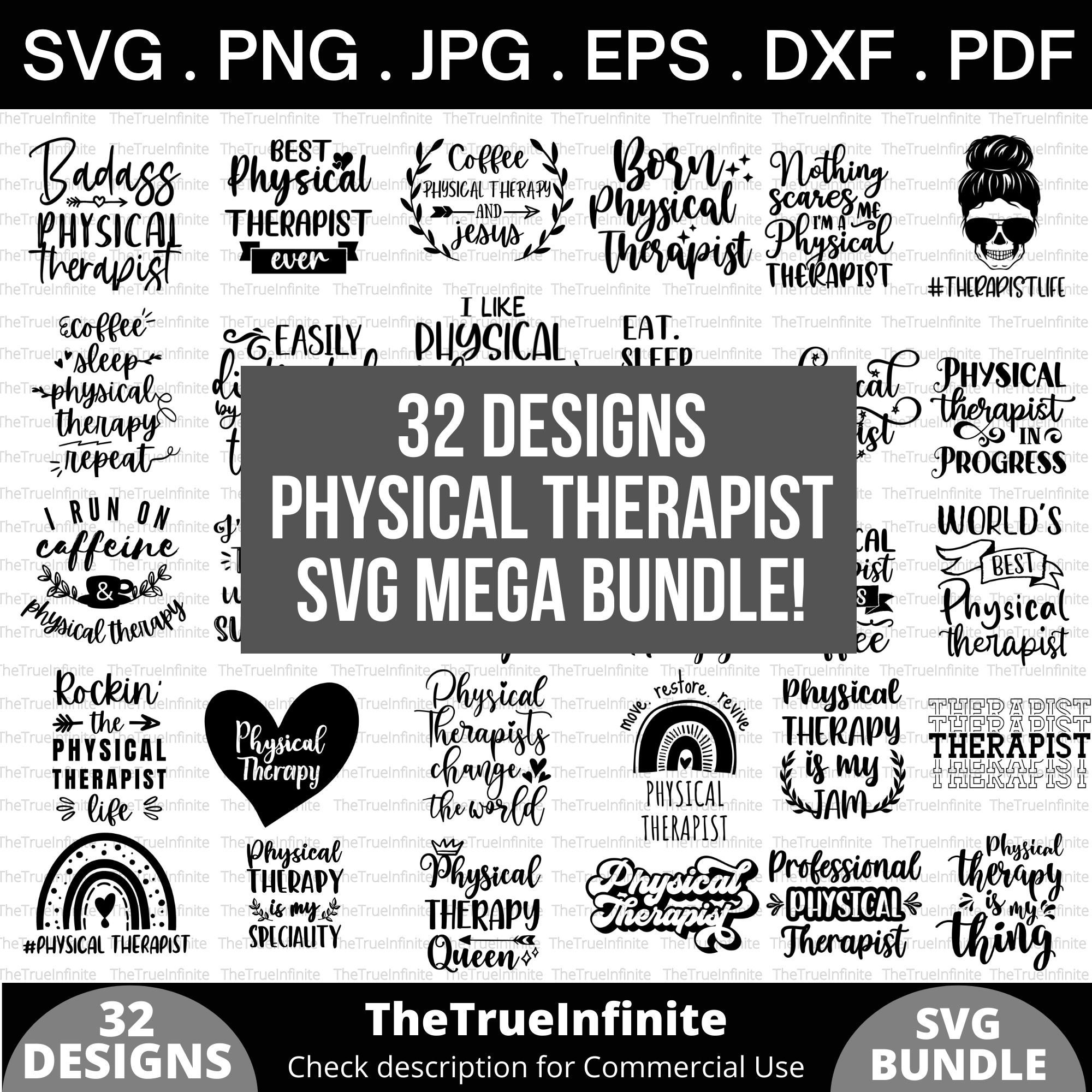 Physical Therapist Svg Bundle Funny Physical Therapy Svg | Etsy