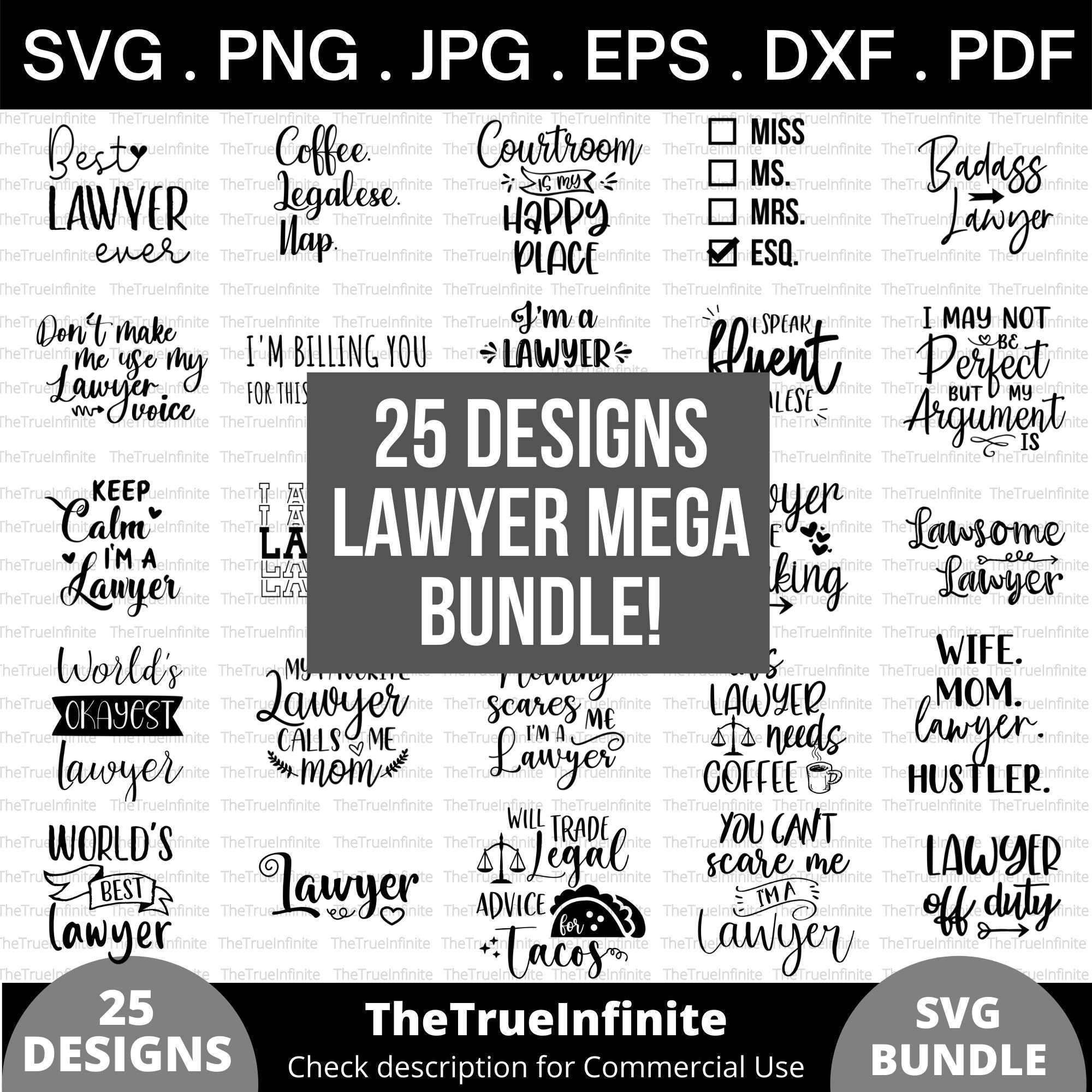 Lawyer Svg Bundle Funny Cute Law Lawyer Svg Attorney - Etsy