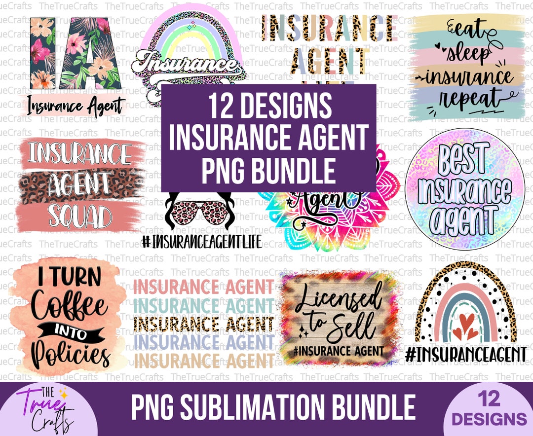 Insurance Agent PNG Bundle - Sublimation Png, Licensed to Sell, Messy ...