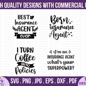 Insurance Agent SVG Bundle - Funny Sales Agent Gift, Licensed to Sell ...