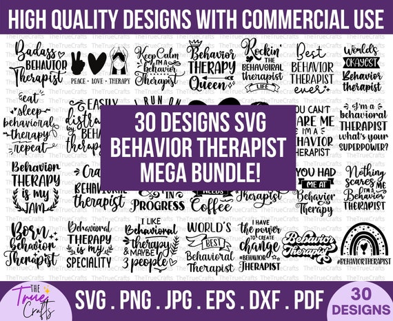 Behavior Therapist Svg Bundle Funny Cognitive Behavioral - Etsy
