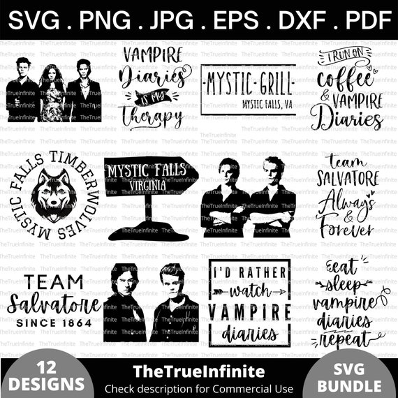 Vampire Diaries SVG Bundle-tvd Svg Bundle Damon SVG Bundle | Etsy Ireland