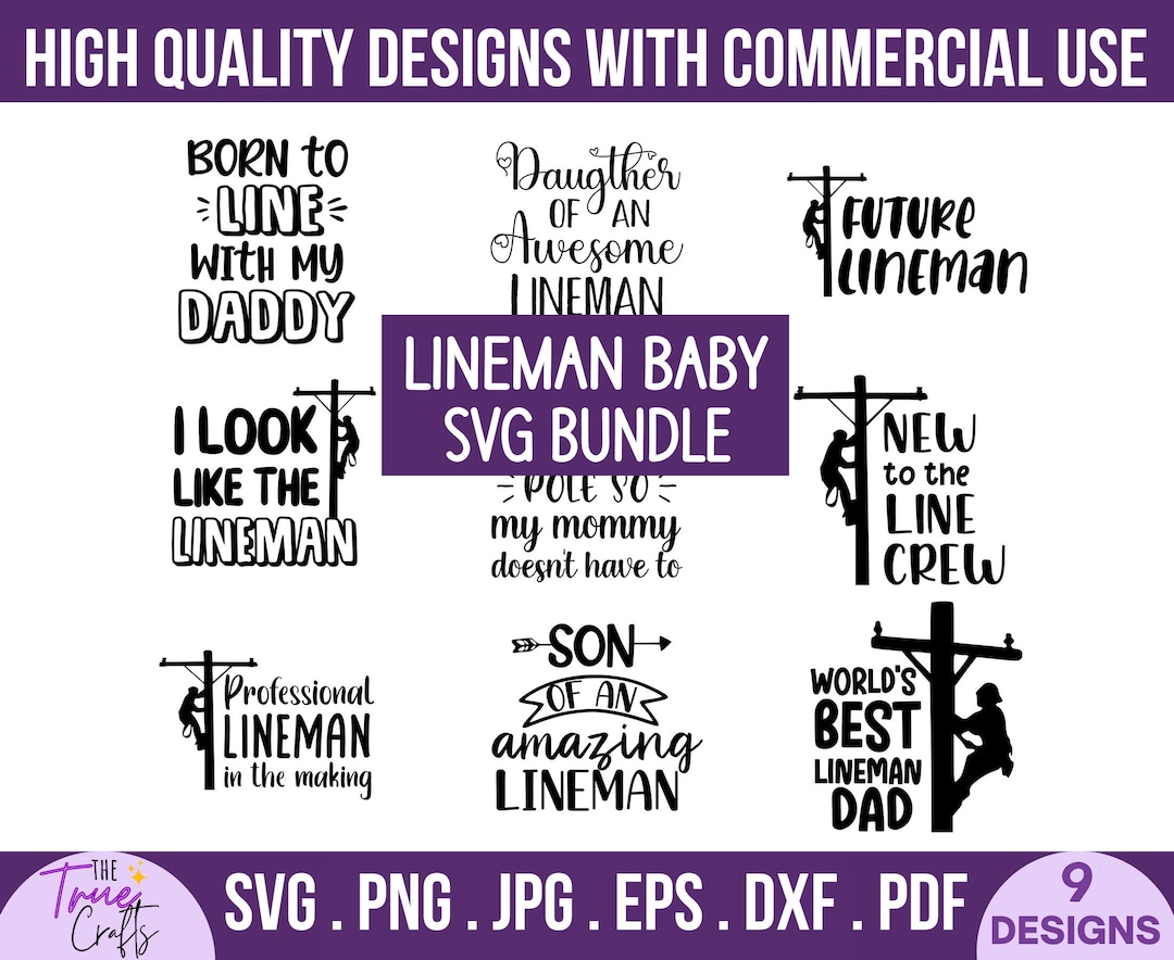 Lineman Baby Svg Bundle - Lineman Son, Lineman Daughter Svg, Lineman ...