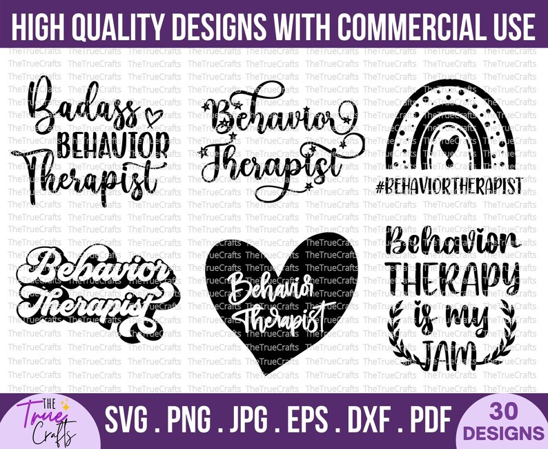 Behavior Therapist Svg Bundle Funny Cognitive Behavioral - Etsy