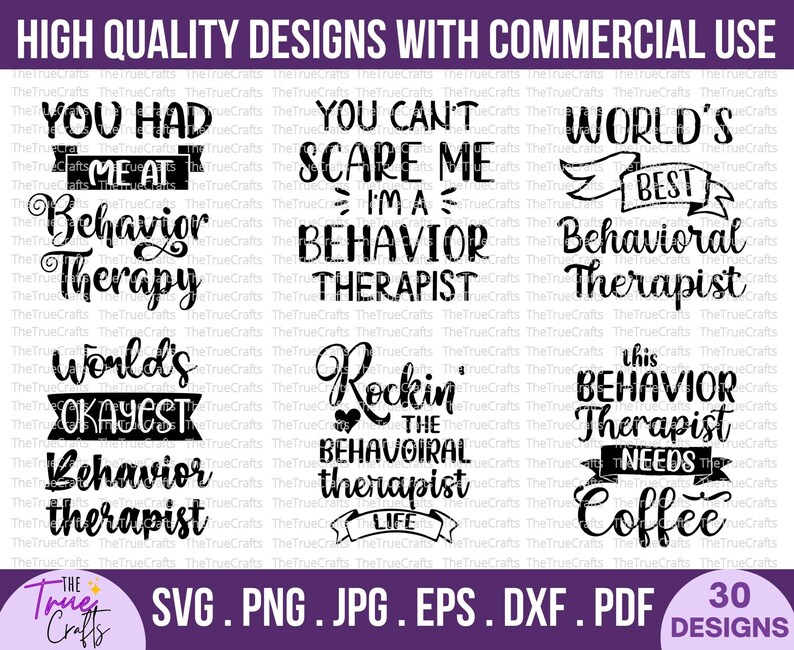 Behavior Therapist Svg Bundle Funny Cognitive Behavioral - Etsy